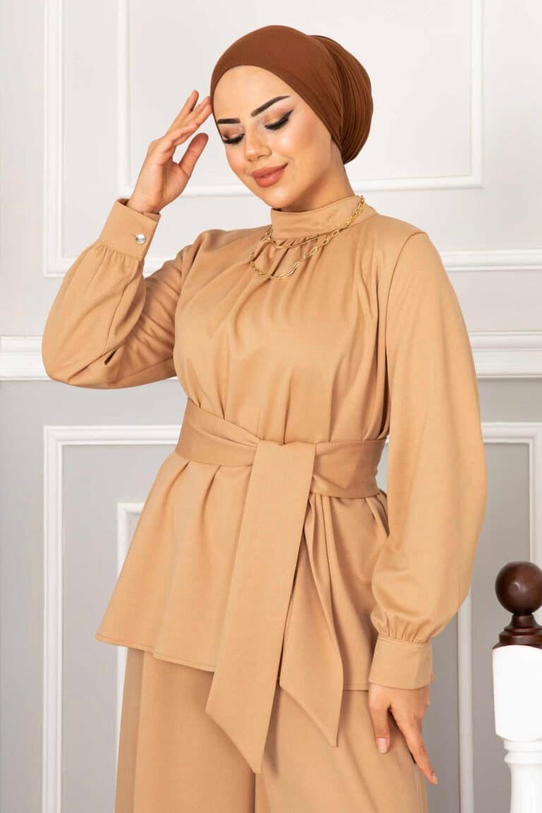 Dila Double Hijab Suit Mink - Hicabistan.com | Wholesale Hijab and ...