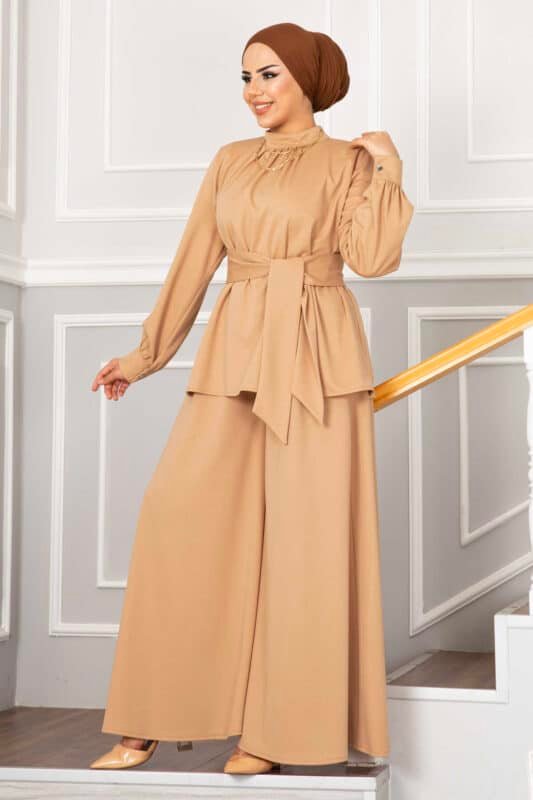 Dila Double Hijab Suit Mink - Hicabistan.com | Wholesale Hijab and ...