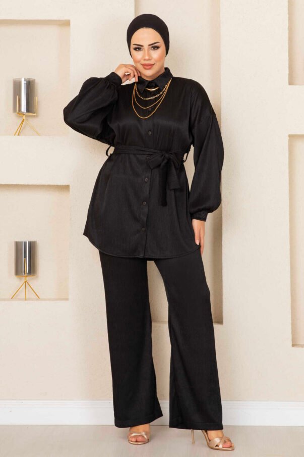 Diamond Double Hijab Dark Black - Hicabistan.com | Wholesale Hijab and ...